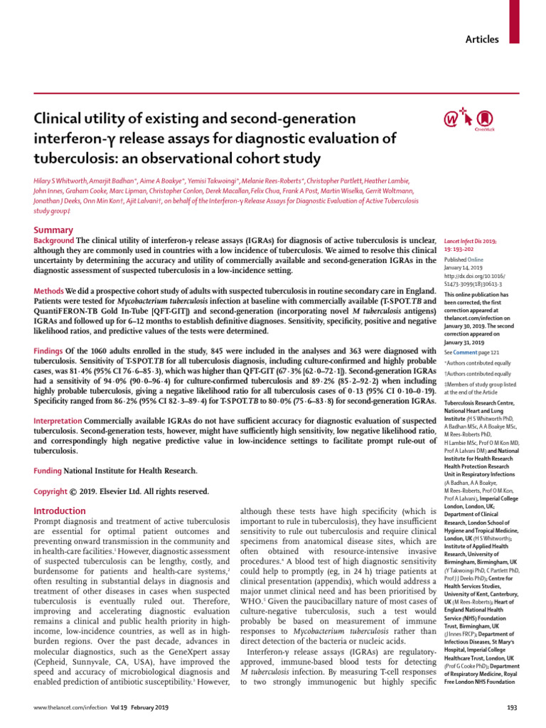 Clinical Utility of Existing and Second Generation | PDF | Tuberculosis ...