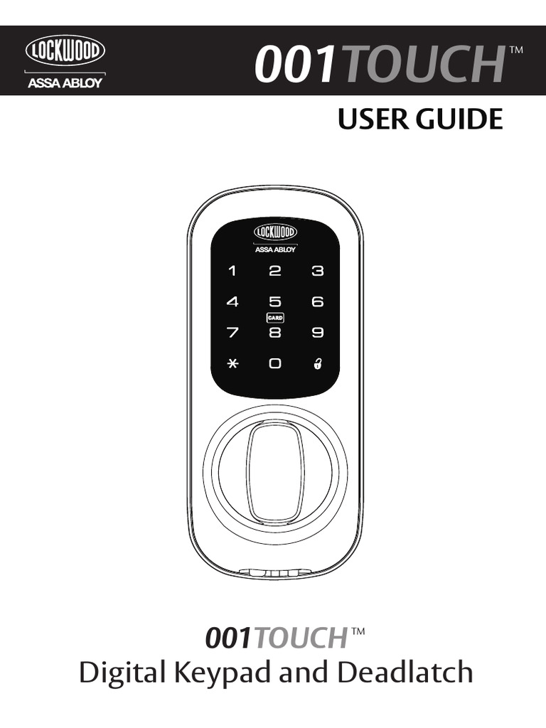 Lockwood 001 Touch User Guide | Download Free PDF | Personal ...