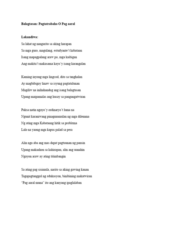 Balagtasan | PDF