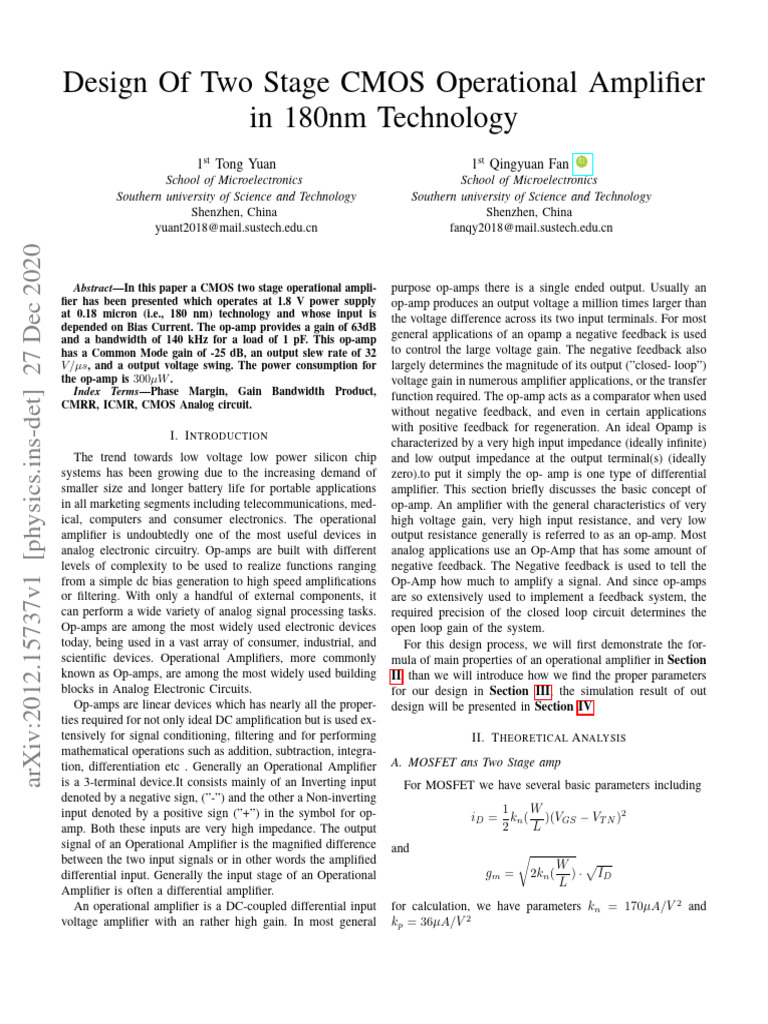 Design Op-Amp 1 | PDF | Operational Amplifier | Amplifier