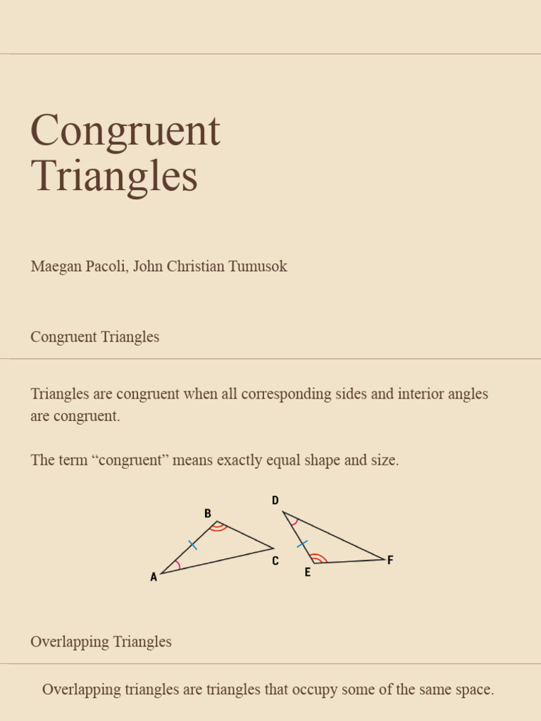 Congruent Triangles Pacoli | PDF | Triangle | Perpendicular