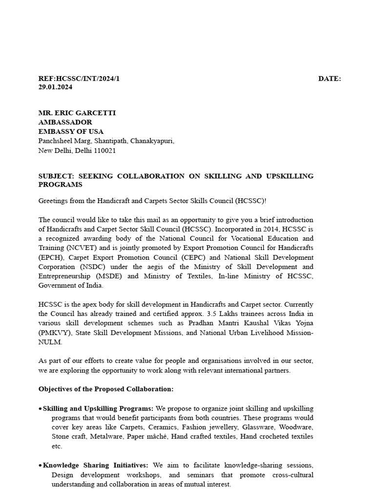 US Embassy Letter | PDF