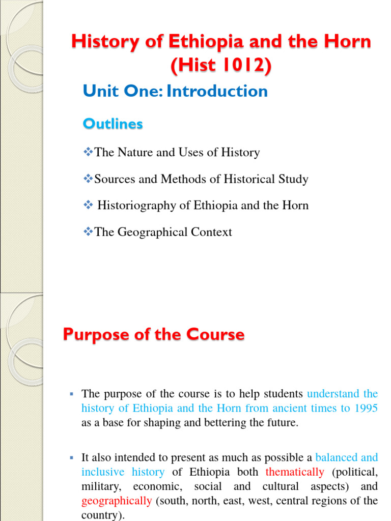 History of Ethiopia and the Horn: Overview | PDF | Primary Sources ...