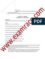 ICSE Class 10 Julius Caesar Question Bank | PDF | Julius Caesar