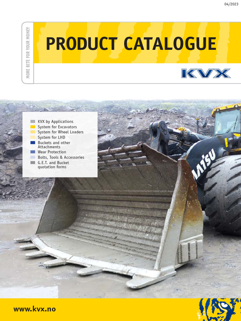 KVX Product Catalogue | PDF | Loader (Equipment) | Industrial Equipment