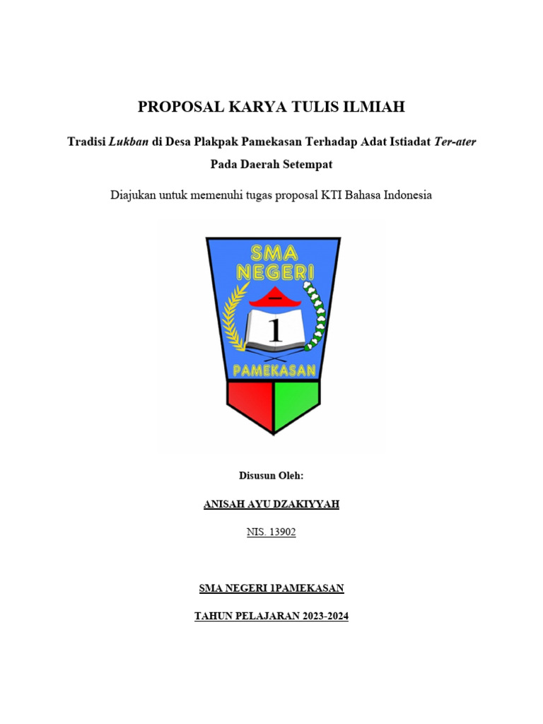 Proposal Karya Tulis Ilmiah | PDF