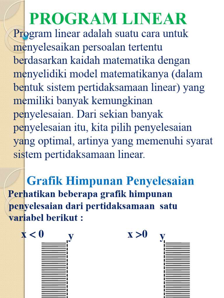 Program Linear Lengkap | PDF | Metode & Bahan Ajar