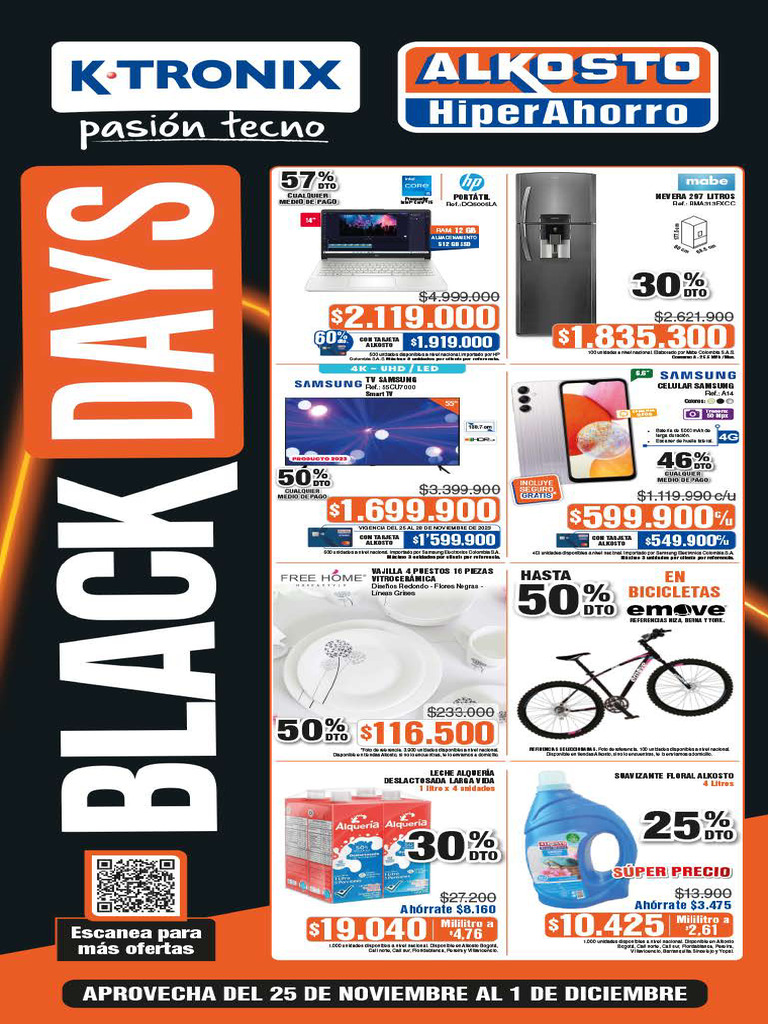 Alkosto Bogota Separata Impresa 25 Nov Black Days | PDF