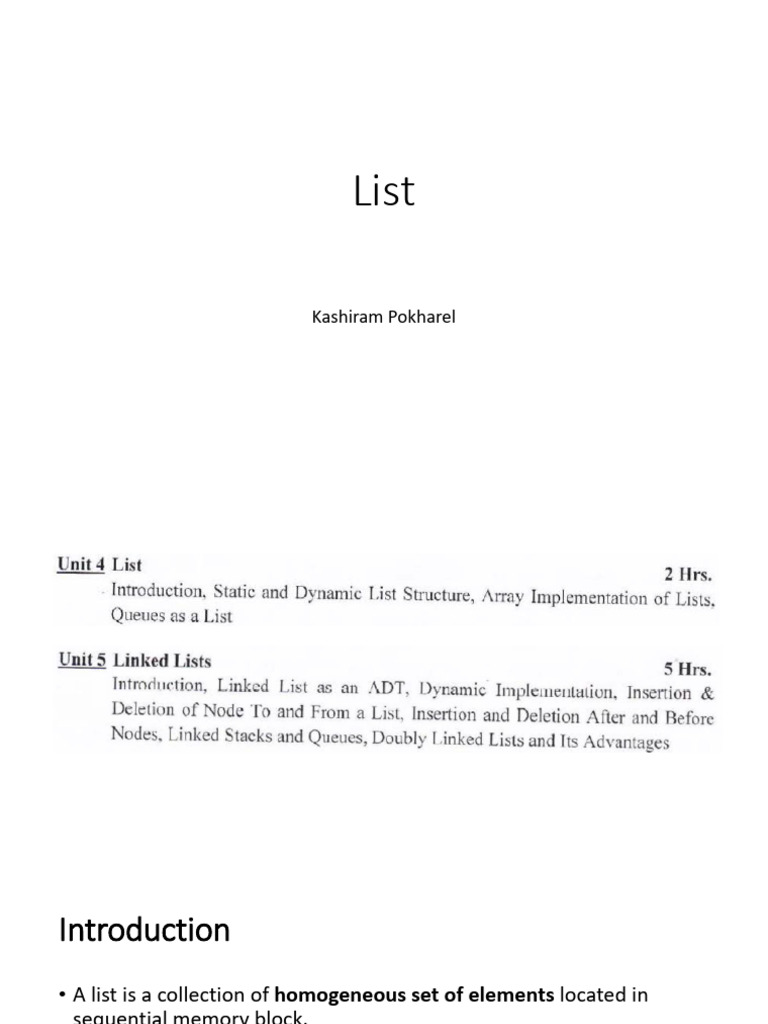 Dsa List Pdf Pointer Computer Programming Queue Abstract Data Type