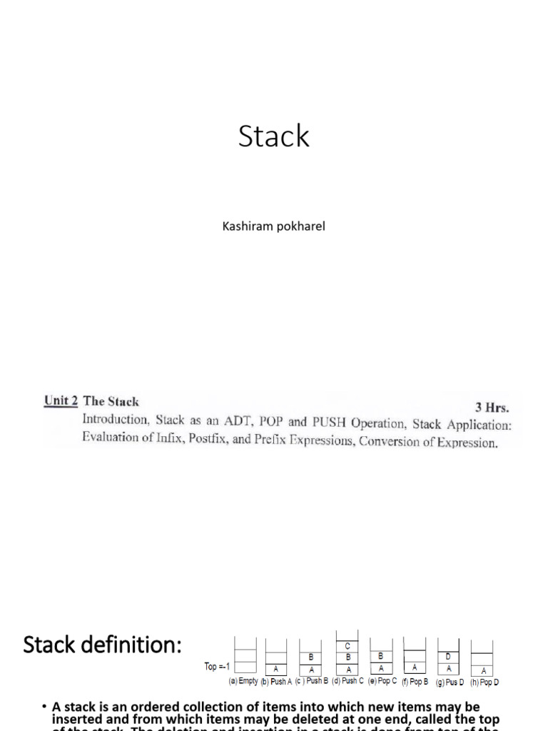 Chapter 2 BCA DSA Stack | PDF