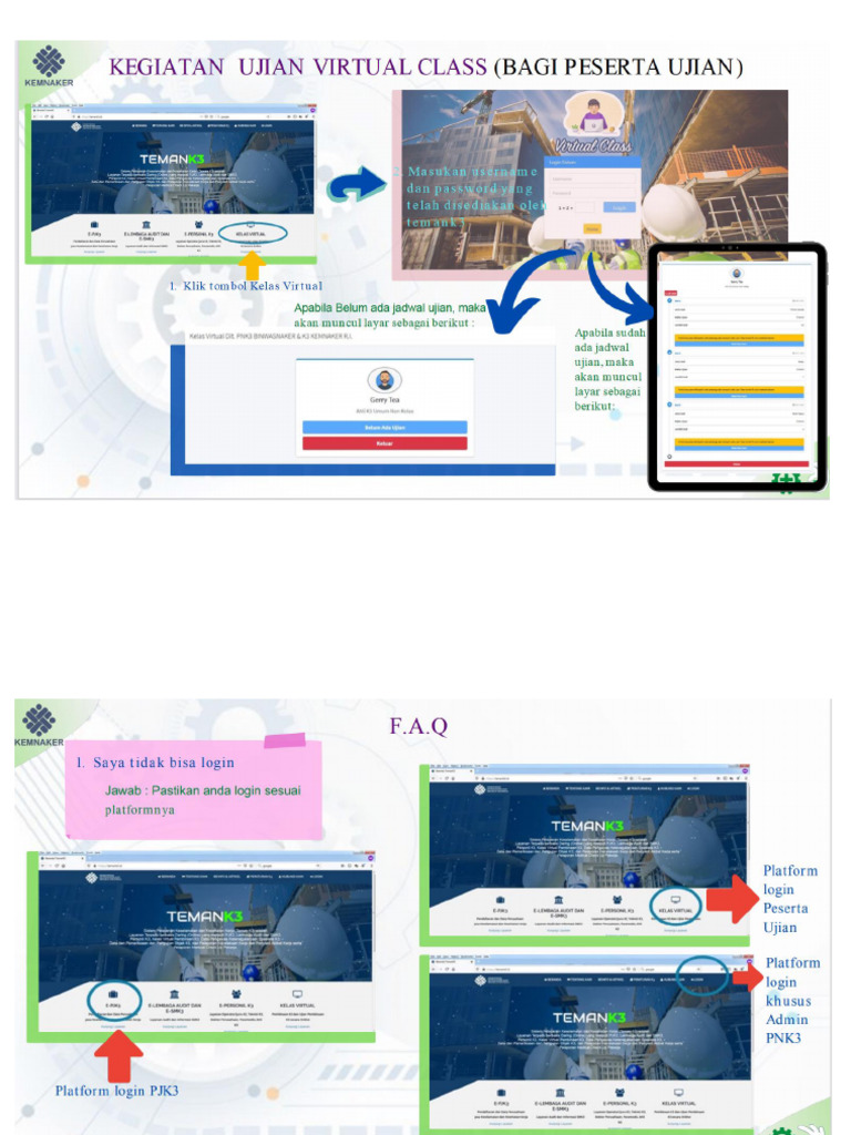 Tutorial Ujian Virtual Class Temank3 | PDF