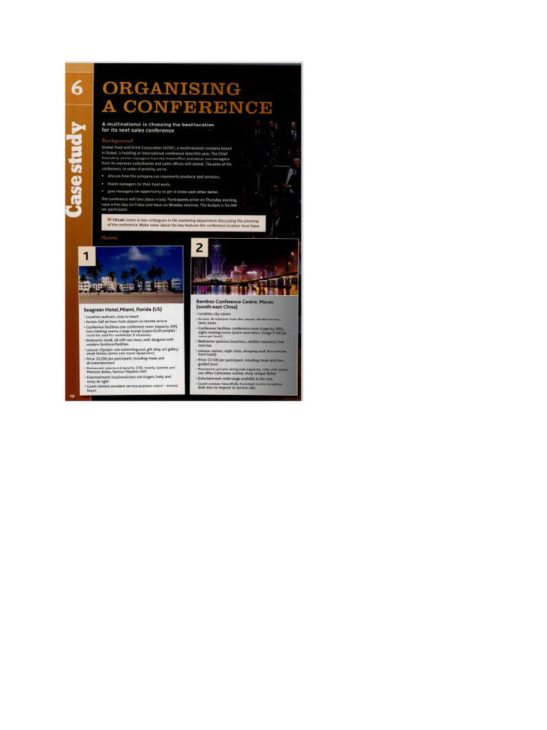 Market Leader Pre-Int Case Study-Organising On Conf. | PDF Market Leader Pre-Int Case Study-Organising On Conf. | PDF