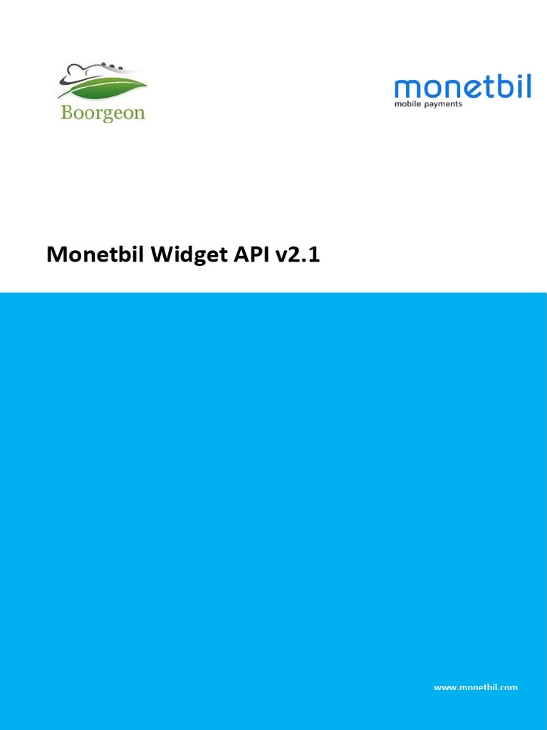 Monetbil Payment Widget v2.1 en | PDF | Computing | Software