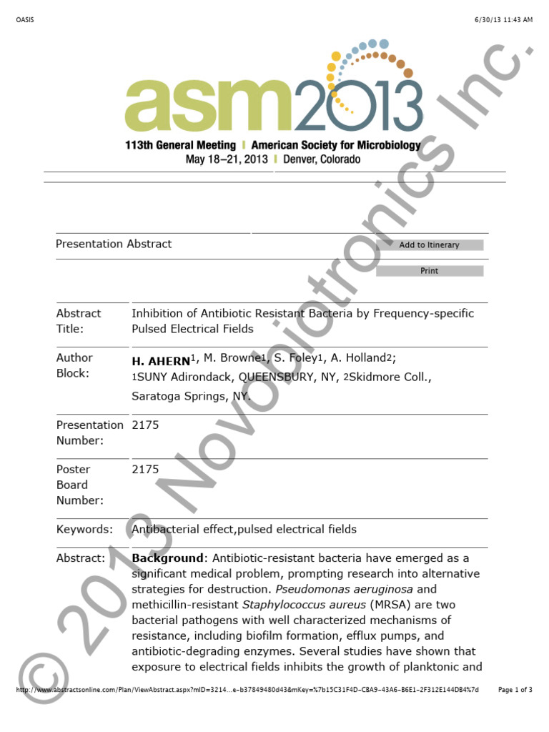 5.ASM AbstractOnlineJune2013MRSA1 | PDF | Staphylococcus Aureus ...