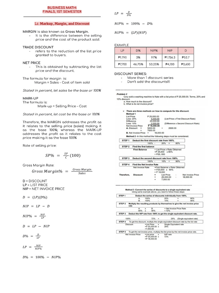 Q2, Business Math | PDF