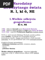 Lekcja 8 Lekcja Powtorzeniowa Do Rozdzialu Narodziny Nowozytnego Swiata. Klasa 6 | PDF
