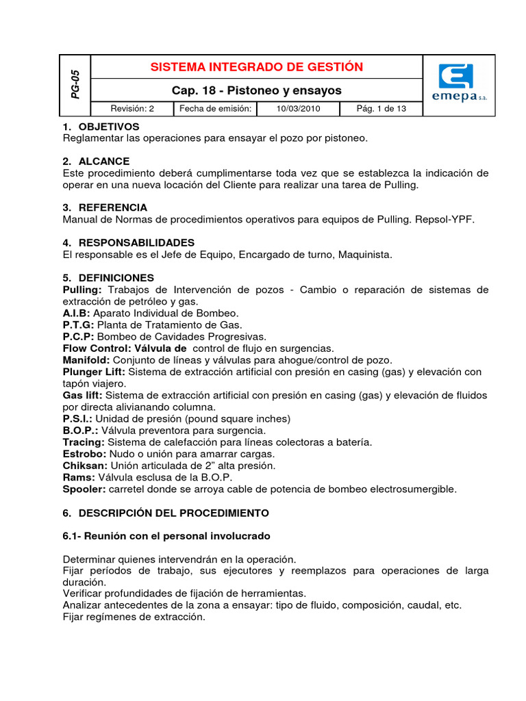 CAPITULO 18 Pistoneo y Ensayos | PDF | Bomba | Pistón