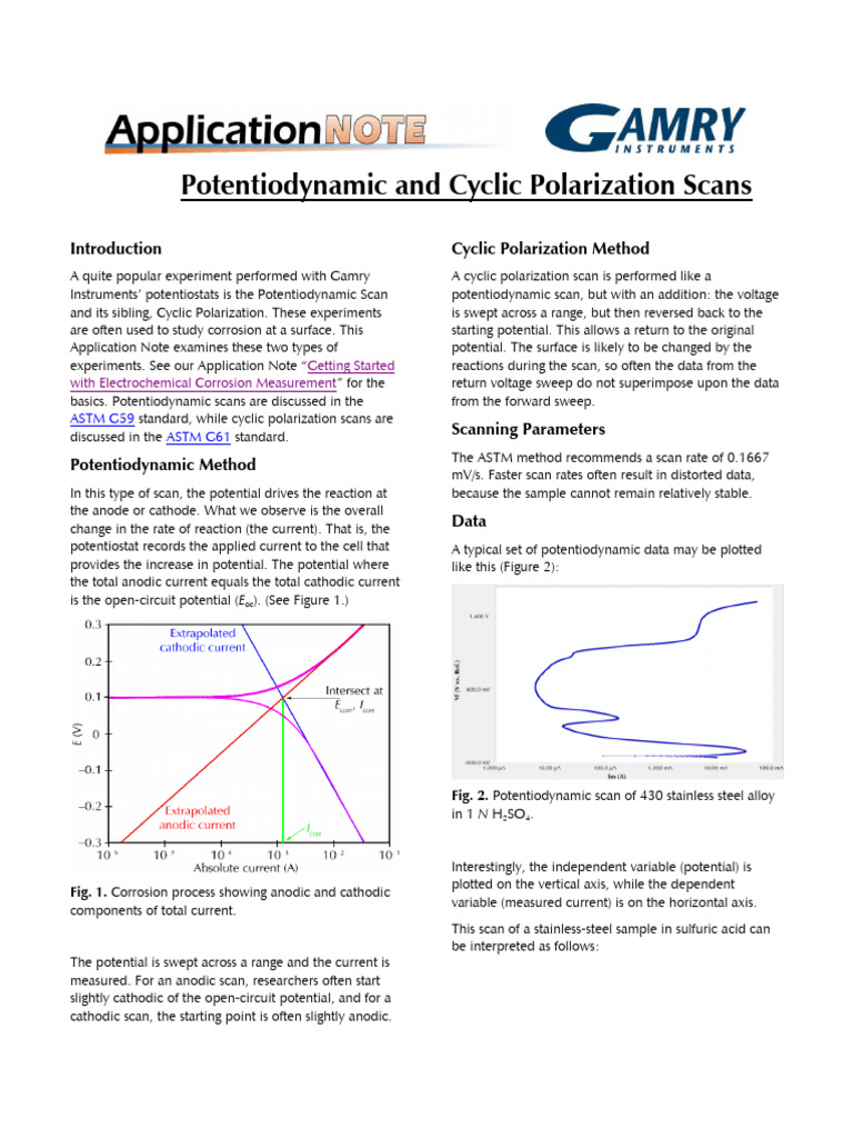 Gamry - Poteniodynamic-and-Cyclic-Polarization | PDF | Corrosion ...