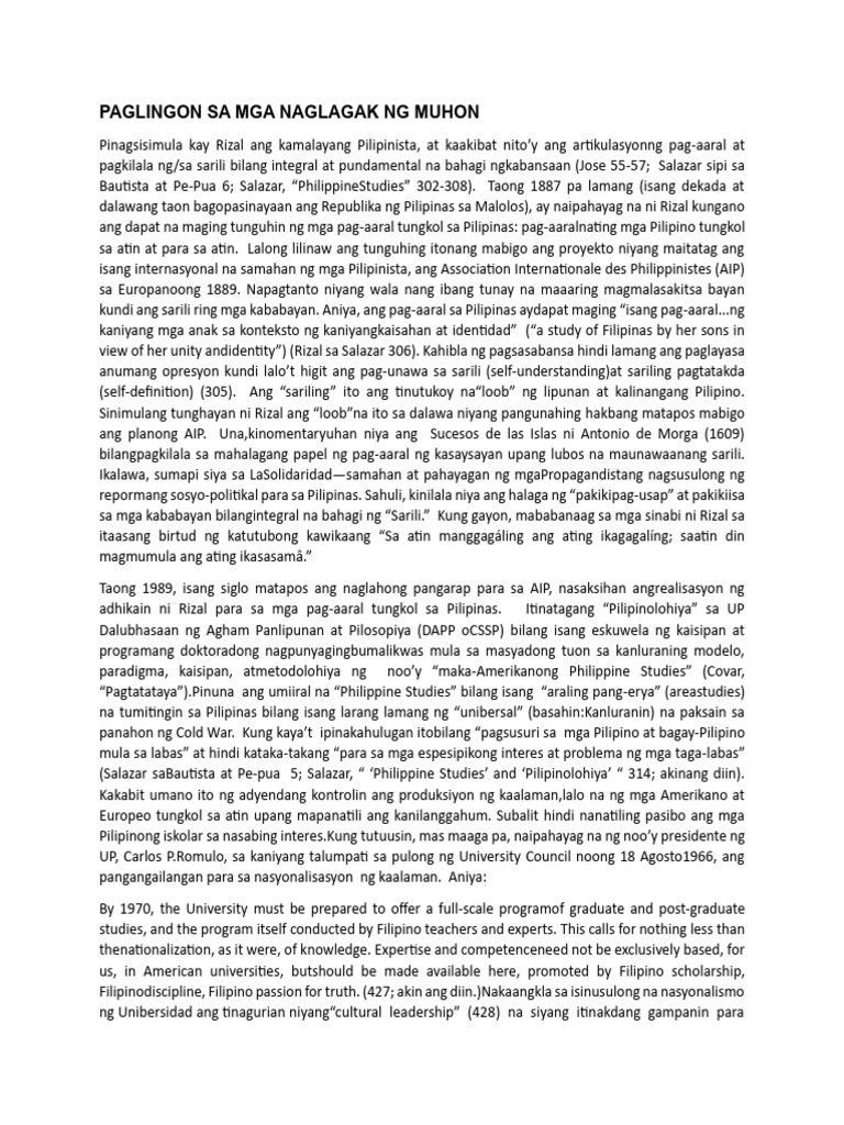 Paglingon Sa Mga Naglagak NG Muhon | PDF