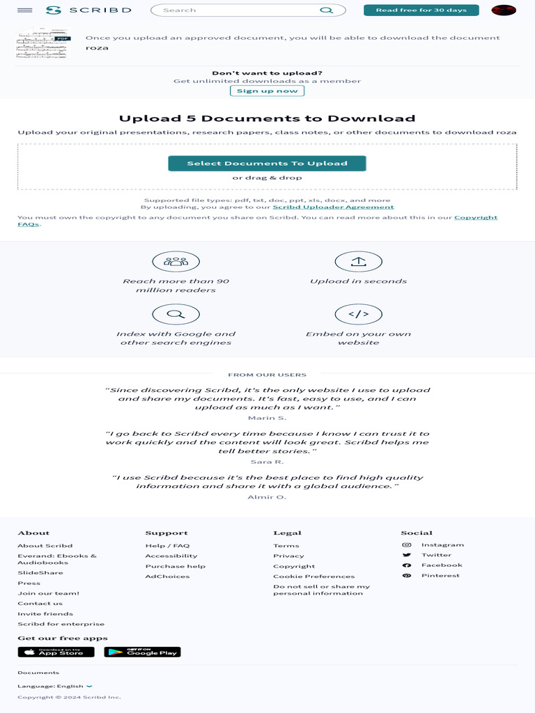 Upload A Document - Scribd | PDF | Scribd | Web 2.0
