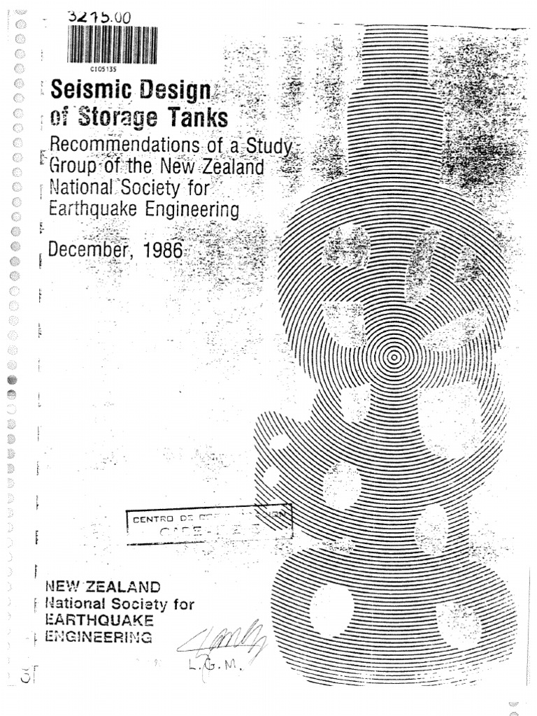 Seismic Design of Storage Tanks New Zealand National Society For ...