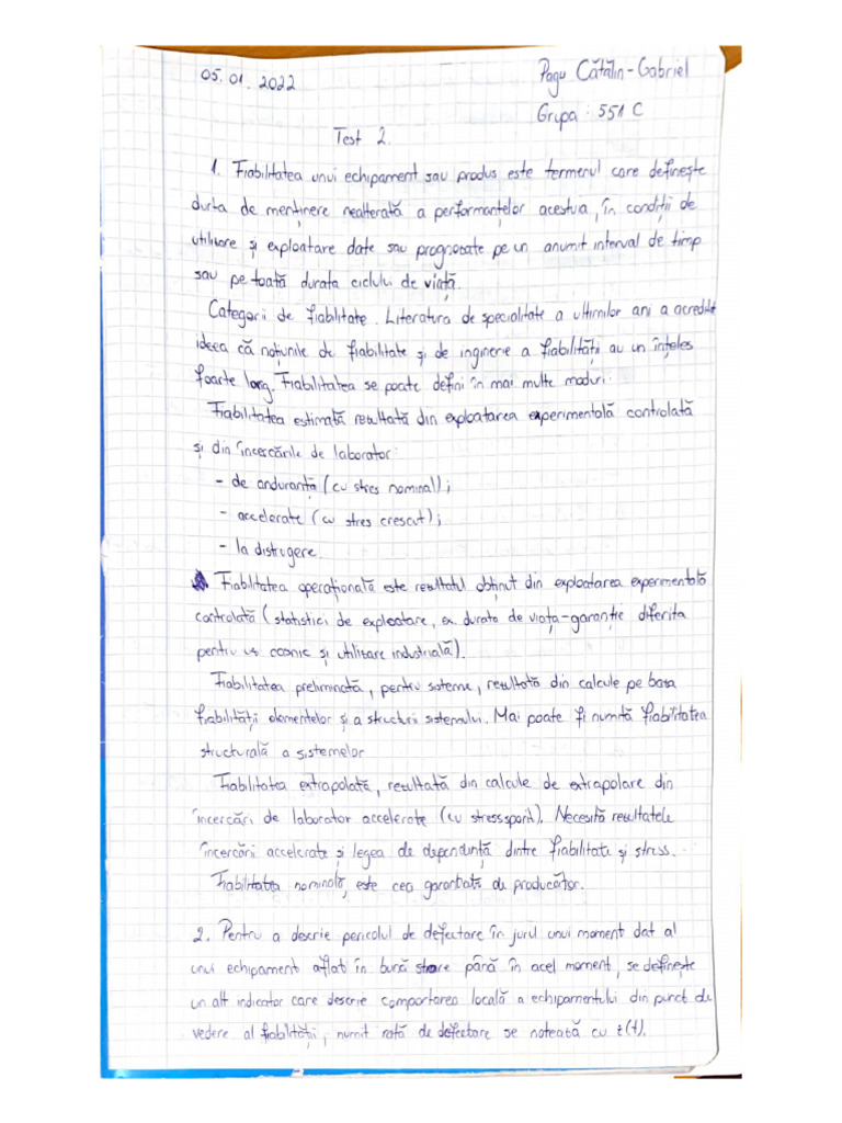 Pagu Cătălin-Gabriel, TEST 2 | PDF