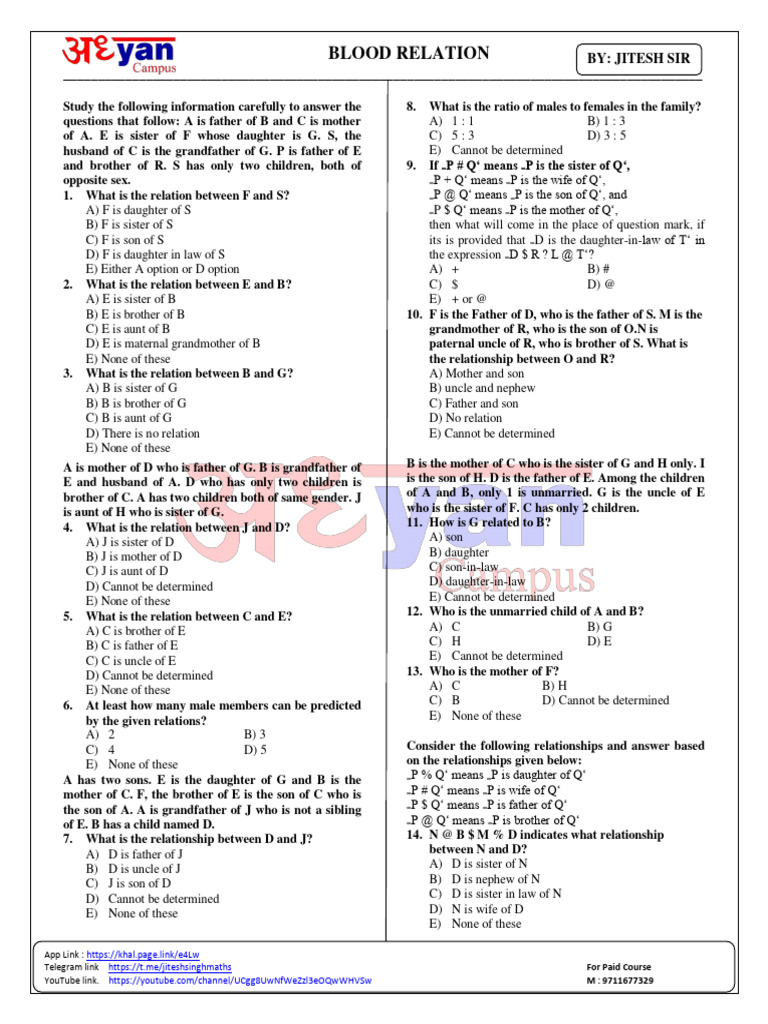 Reasoning Pdf Pdf Family Father