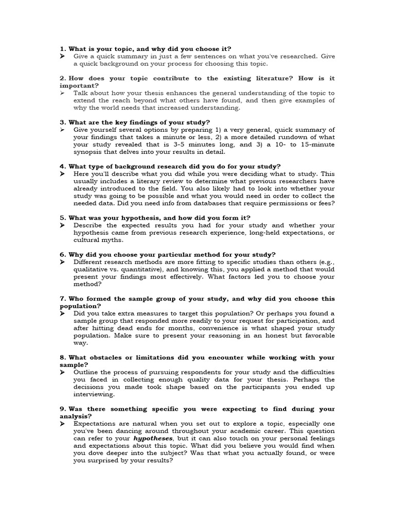 Possible Questions | PDF | Learning | Methodology