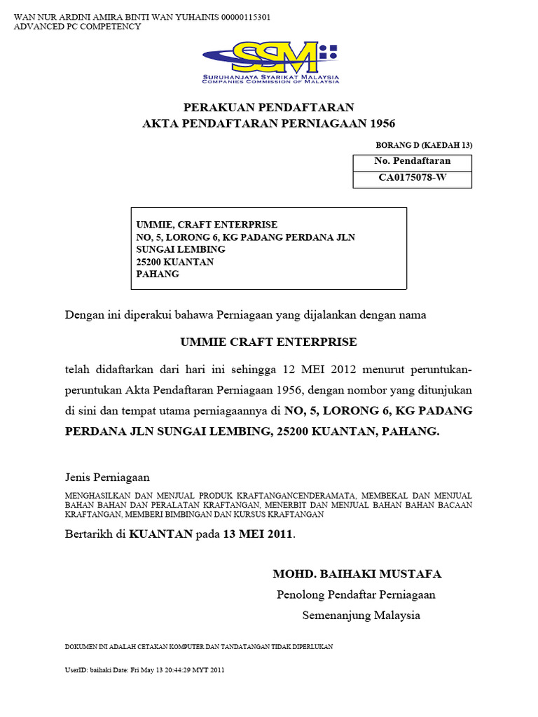 Assignment 1 Surat SSM | PDF