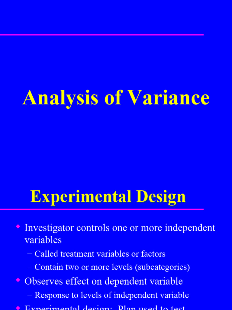 Anova | PDF | Analysis Of Variance | Statistics
