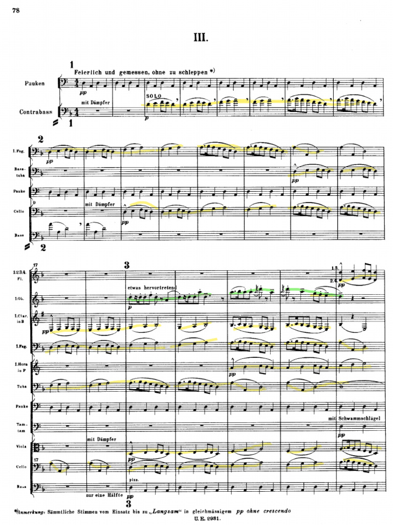 Mahler - Symphony - No.1 - MVT - III, Partitura | PDF