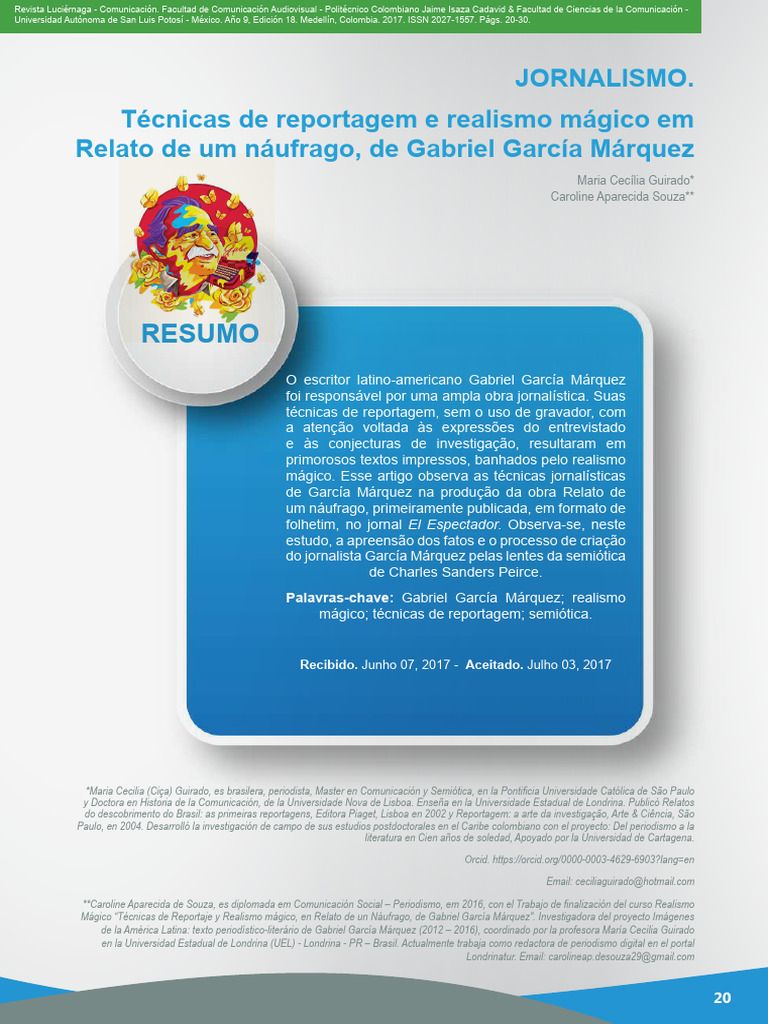 JORNALISMO Tecnicas de Reportagem e Real | PDF | Gabriel García Márquez