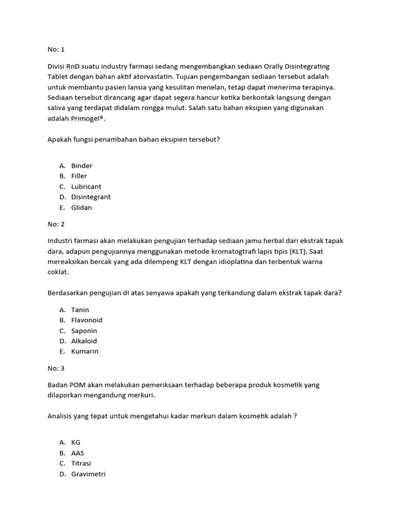 Soal TO Masuk Apt | PDF | Pengembangan Diri | Sains & Matematika
