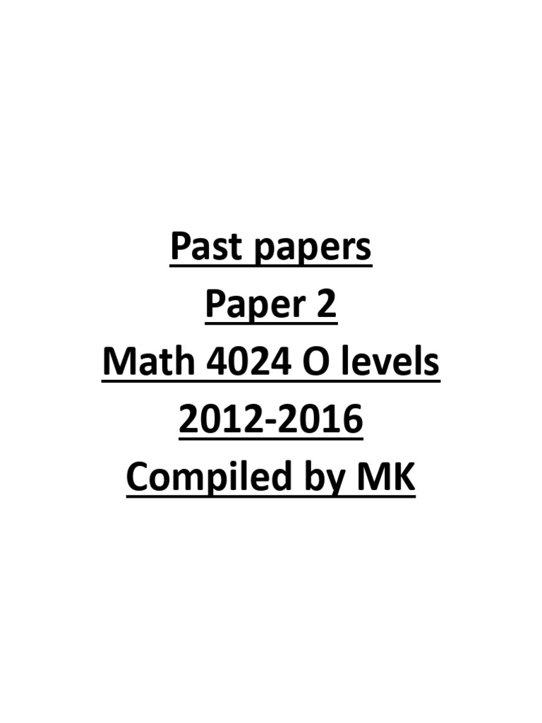 O Level Math Past Papers | PDF | Speed | Circle