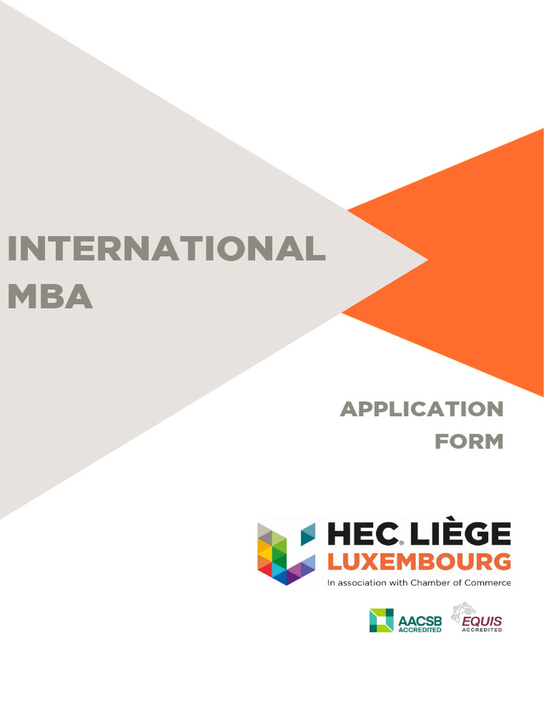 HEC LL Application For International MBA Certificate | PDF | Career & Growth