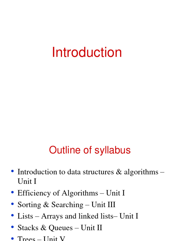 1.introduction DS Unit-1 | PDF | Time Complexity | Data Type