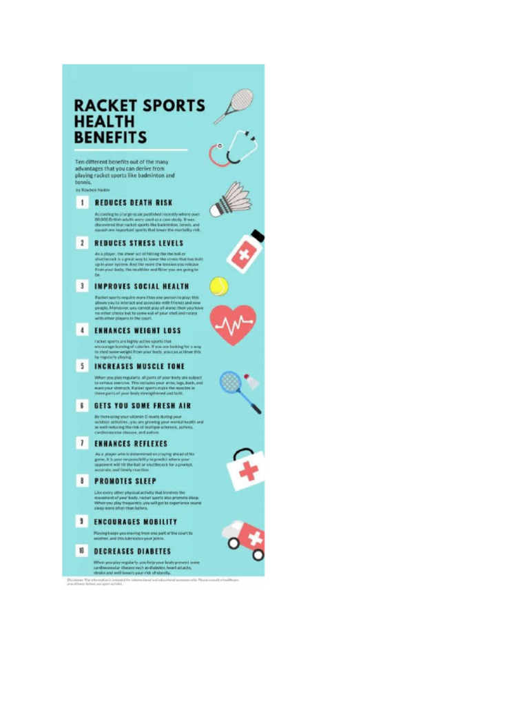 Racket Sports Health Benefits | PDF