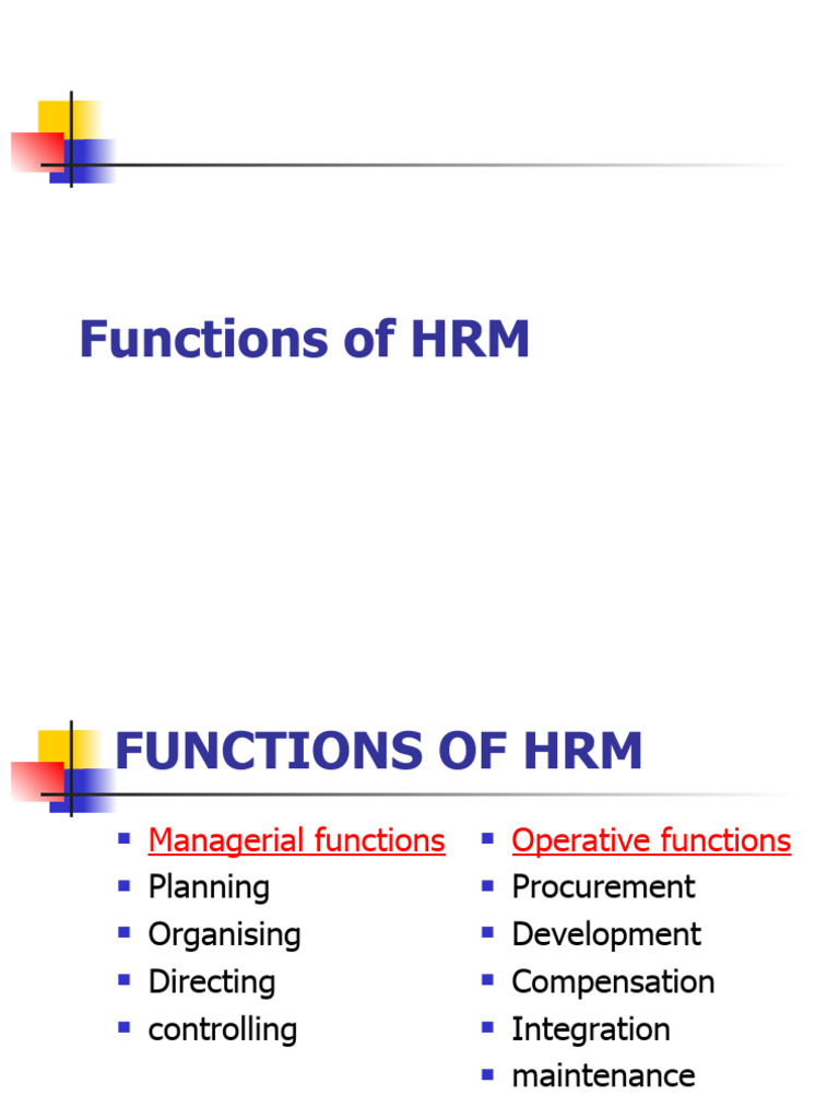 Functions of HRM | PDF | Human Resources | Employment