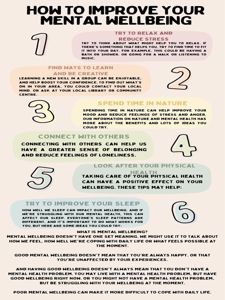 Tips for Boosting Mental Wellbeing | PDF | Mental Health | Well Being