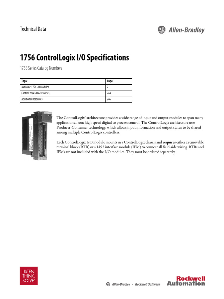1756 Td002i en e | Download Free PDF | Programmable Logic Controller | Input/Output