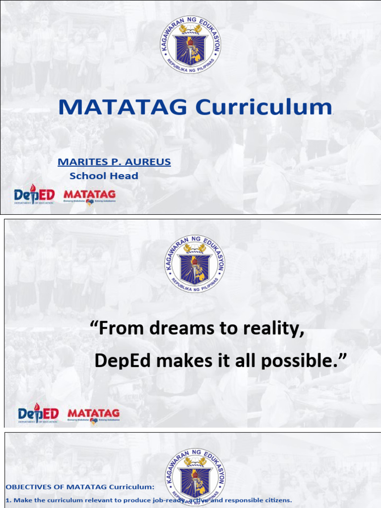 MATATAG Curriculum Overview and Goals | PDF | Curriculum | Learning