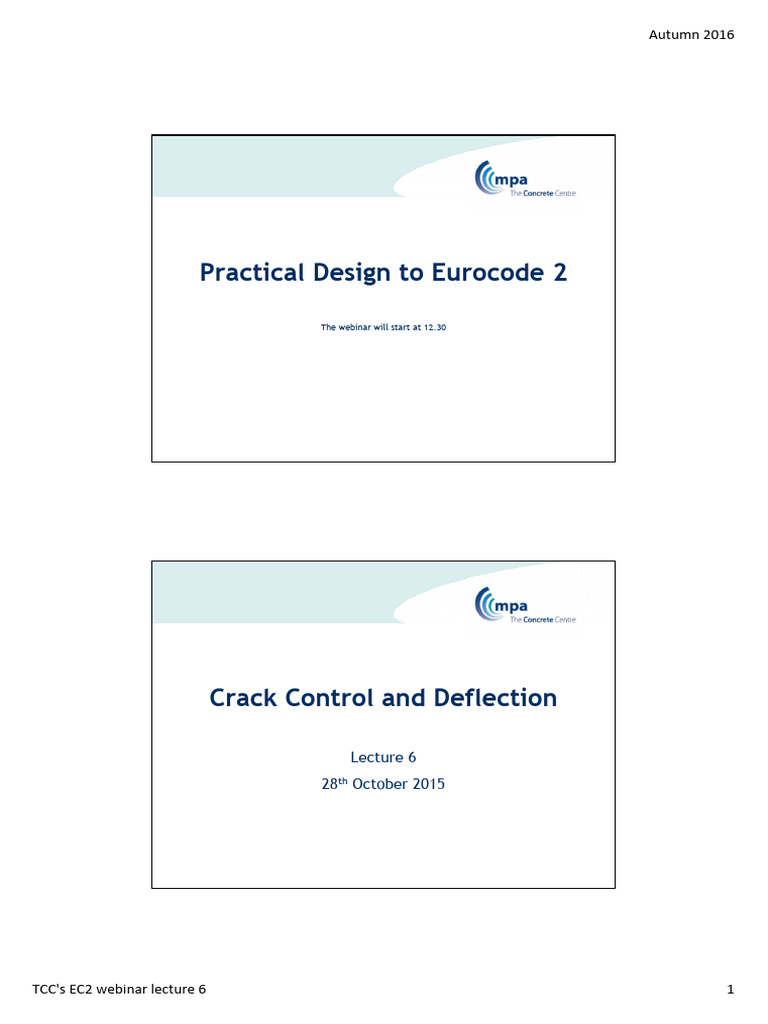 Lecture 6 Deflection and Crack Control CG 26 Oct 16 | PDF | Bending ...