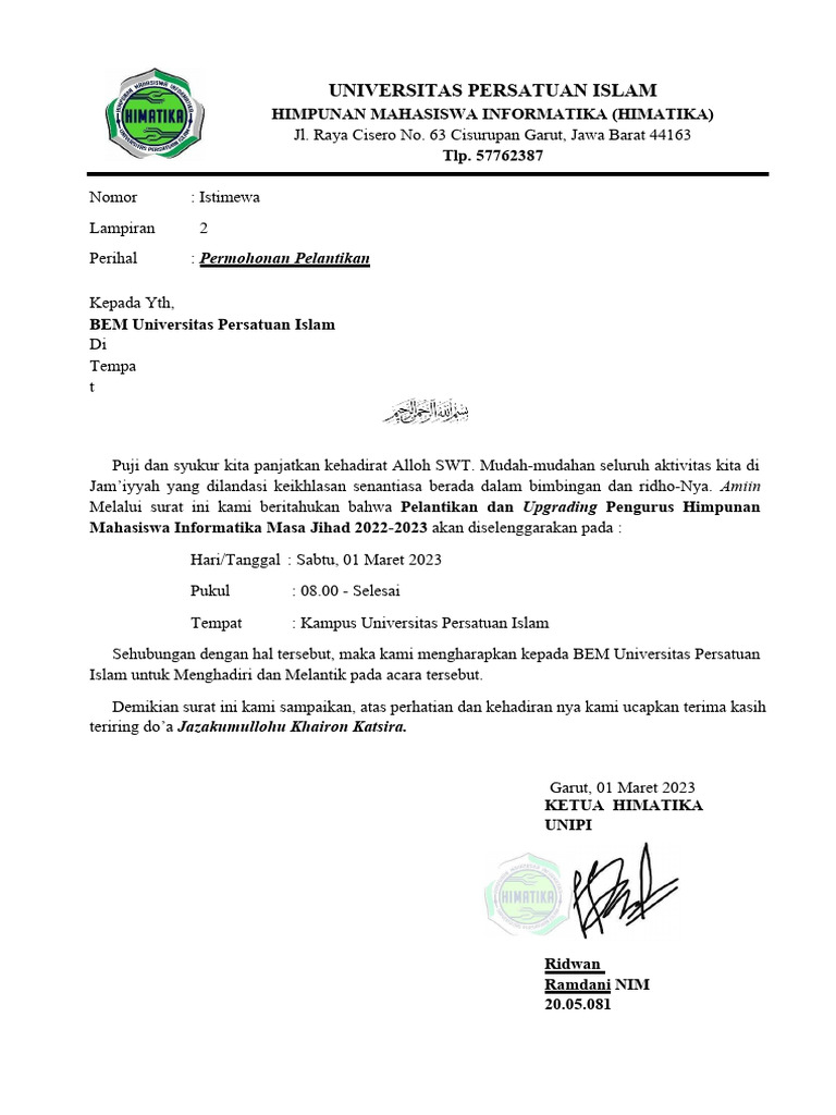 Surat Permohonan Ke Bem Pdf