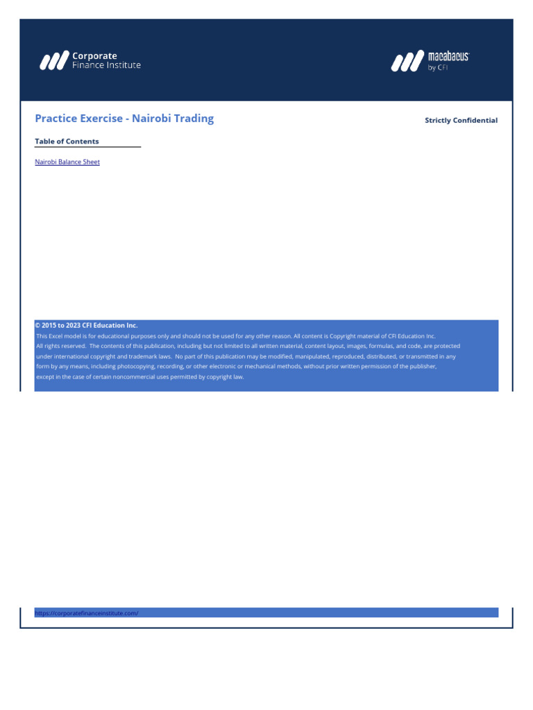 Practice Exercise - Nairobi - Blank | PDF | Debits And Credits ...