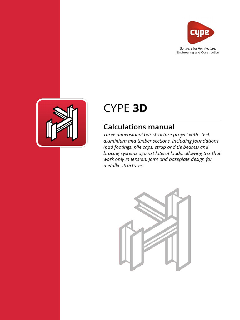 CYPE 3D Calculations Manual | PDF | Stiffness | Beam (Structure)