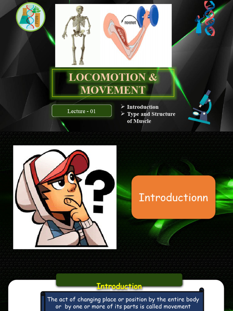 (L-01) Locomotion and Movement | PDF | Muscle Contraction | Skeletal Muscle