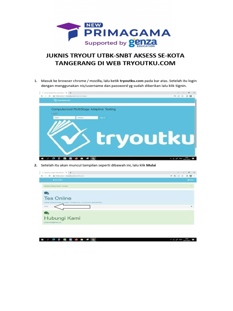 Juknis Try Out Utbk-Snbt 2024 Aksess X Primagama | PDF | Karier ...