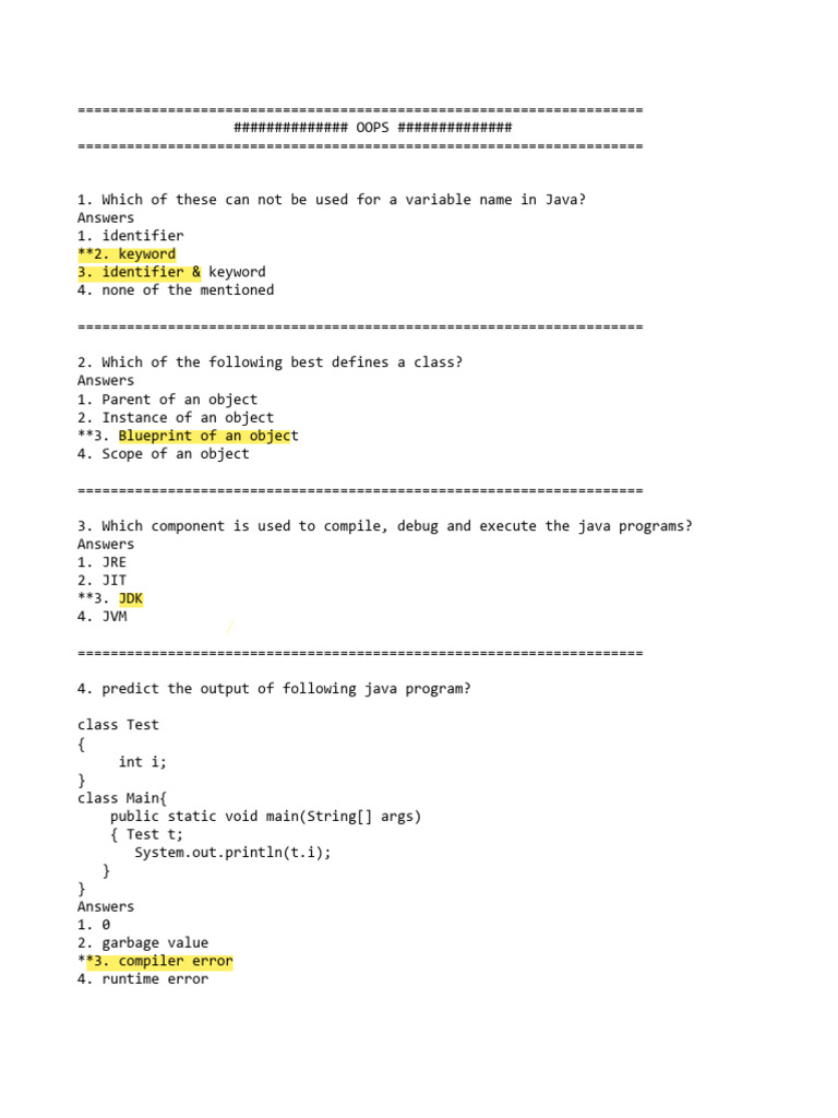 Oops Pdf Class Computer Programming Method Computer Programming 0711