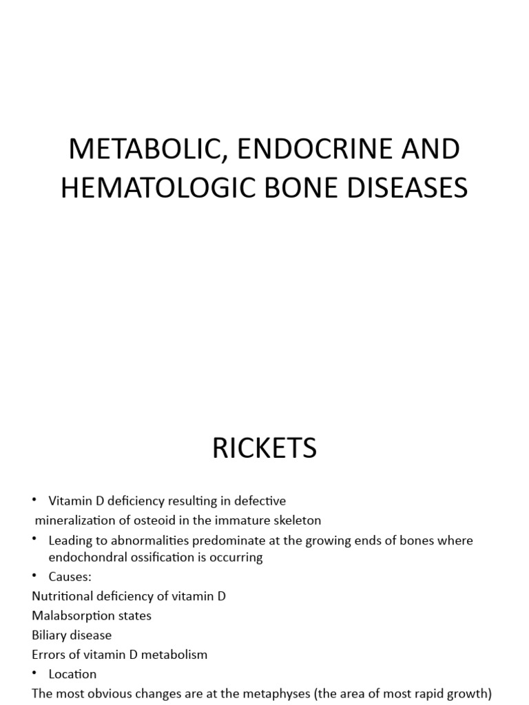 Metabolic Bone Diseases | PDF