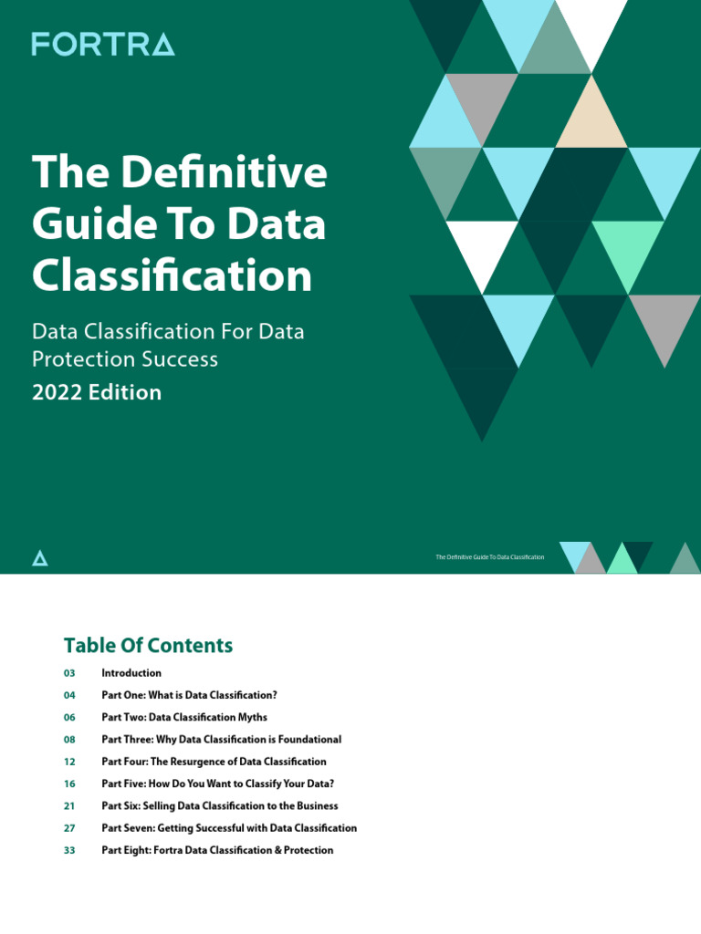 The Definitive Guide To Data Classification Fortra | PDF | Security | Computer Security